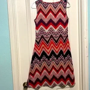 Notations | Dresses | Zigzag Patterns Pull On Dress Multi Color Size S ...